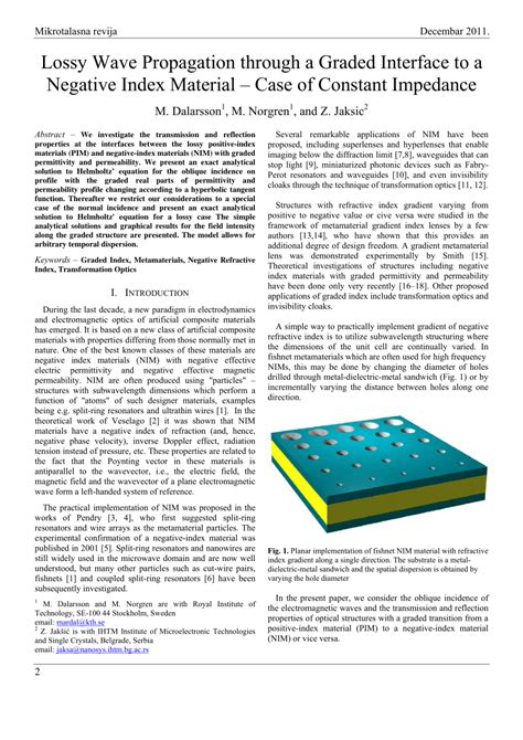 Pdf Lossy Wave Propagation Through A Graded Interface To A Negative Index Material Case Of