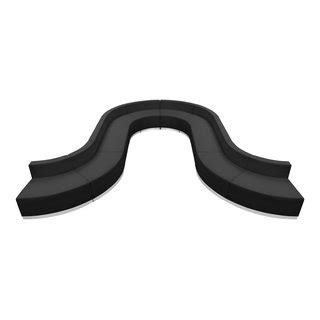 Alon Series Black Leathersoft Reception Configuration 10 Pieces