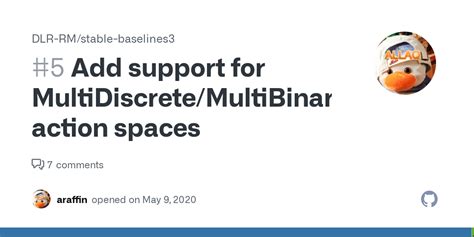 add support for multidiscrete multibinary action spaces · issue 5