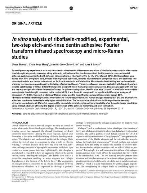 Pdf In Vitro Analysis Of Riboflavin Modified Experimental Two Step