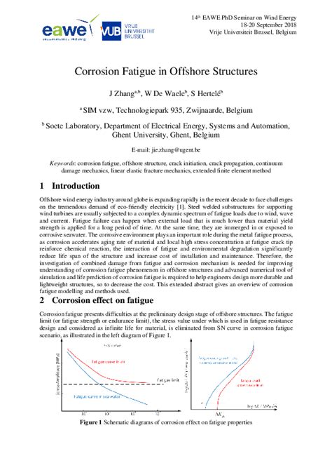 Pdf Corrosion Fatigue In Offshore Structures