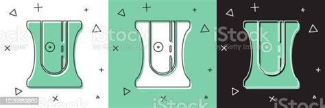 흰색과 녹색 검은 색 배경에 격리 연필 깎는 아이콘을 설정합니다 벡터 일러스트레이션 가능성에 대한 스톡 벡터 아트 및 기타 이미지 가능성 갈음질 개인 장식품 Istock