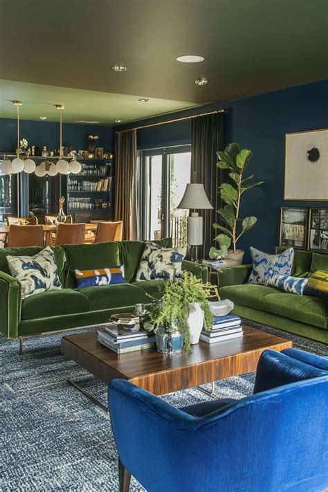 Cool And Calm Blue And Green Living Room Designs To Elevate Your Home