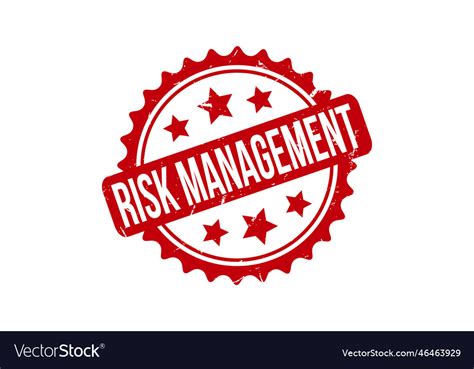 Red Risk Management Rubber Stamp Seal Royalty Free Vector