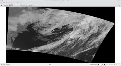 avhrr band 2 image shows black where bright clouds should be · issue