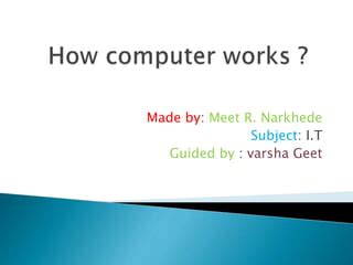 Ppt On Computer PPT