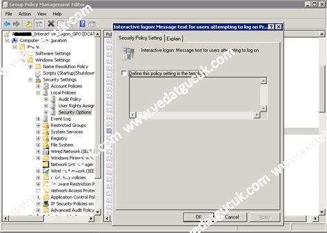 Windows Interactive Logon Message Techknowlojist