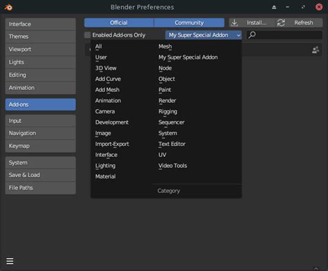 How Are Plugins Categorized Beginning Blender Code And Development Blender Artists Community