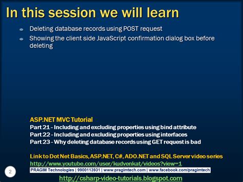 Sql Server Net And C Video Tutorial Part 24 Deleting Database