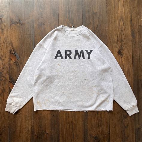 Vintage 1990s Army Military America United States Crewneck Sweatshirt