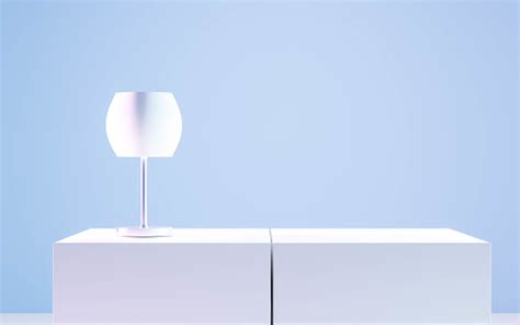 흰색 램프와 파란색 벽 배경 3d 렌더 일러스트와 거실의 미니멀 한 인테리어 디자인 0명에 대한 스톡 사진 및 기타 이미지