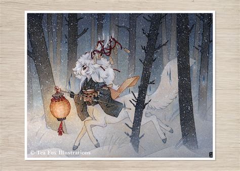 Light In The Dark Kirin Yokai Spirit 11x14 Giclee Print Etsy