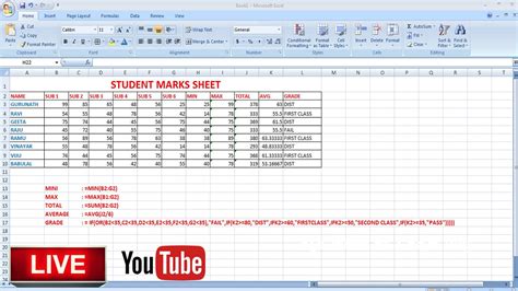 Microsoft Excel In Just 30 Minutes Formula Of Sum Percentage If