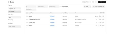 item not shown but items created asset management frappe forum