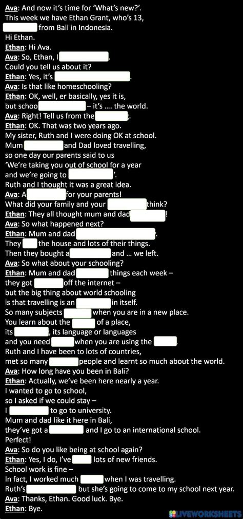 Pp3 U5 L4 Listening Worksheet Live Worksheets