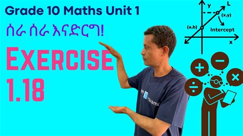 grade 10 maths unit 1 exercise 1 18 based on slope and intercept