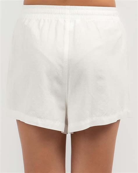 Shop Rusty Girls Alannah Shorts In White Fast Shipping And Easy