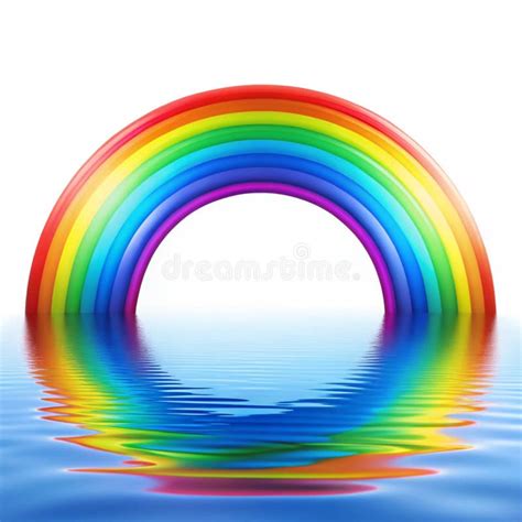Floating Glowing Rainbow With Animated Light Rays Stock Illustration Illustration Of