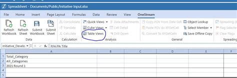 Pivot And Submit Data Through A Spreadsheet Using Table Viewer In