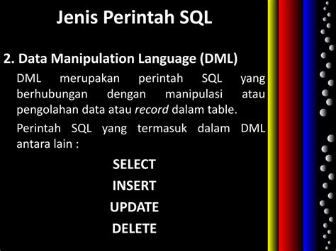 PPT Pertemuan 2 Dasar Dasar SQL SBD C Senin 14 16 Frank Rudy PowerPoint Presentation