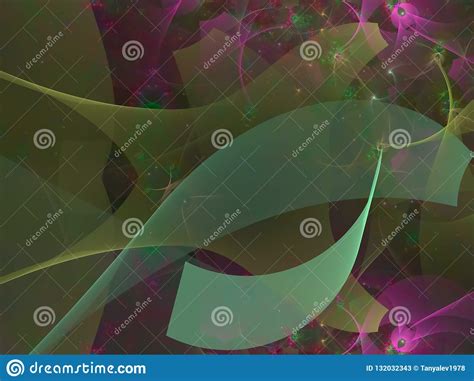 Fractal Digital Abstract Pattern Template Beautiful Ornament Explosion