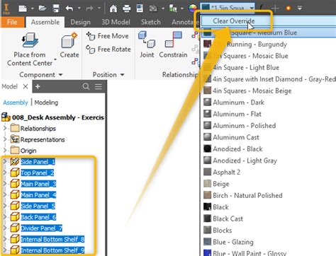 Solved Part Color Is Not Updated In The Assembly Autodesk Community