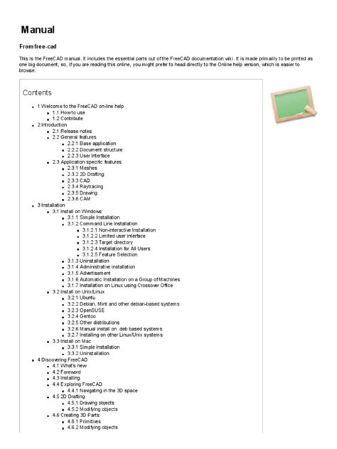 Freecad Manual Pdf Installation Computer Programs System Software