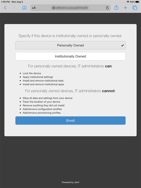 Profile Driven User Enrollment For Personally Owned Mobile Devices Building A Byod Program