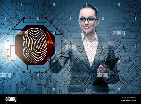 The Biometrics Security Access Concept With Fingerprint Stock Photo Alamy