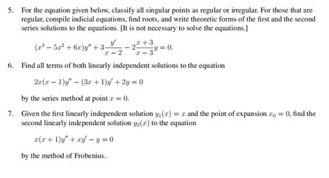 Solved For The Equation Given Below Classify All Chegg Com