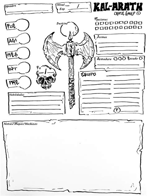 Hoja De Personaje Pdf