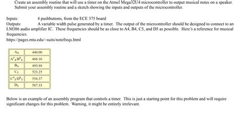 Solved Create An Assembly Routine That Will Use A Timer On Chegg