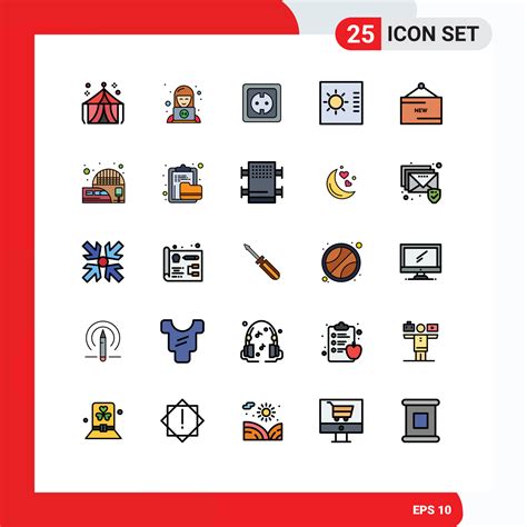 Set Of 25 Commercial Filled Line Flat Colors Pack For Line Layout Electrical Gauge Socket