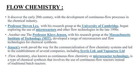 continuous flow reactors 1 pptx chemistry science
