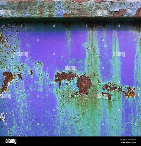 Detailed Close Up Surface Of Rusty Metal And Steel With Lots Of