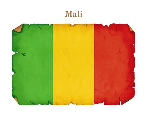 Premium Vector Mali Flag Old Style Vintage Retro Flag Of Mali Vector