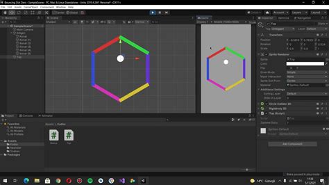 Unity Bouncing Dot Ders 4 Top Oluşturmak Ve Fiziksel İşlemler Youtube