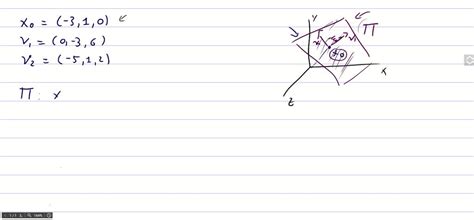 Solved Find Vector And Parametric Equations Of The Plane That Contains