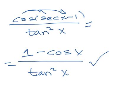 Verifying Trig Functions Math Showme