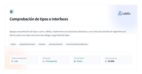 Comprobación De Tipos E Interfaces Labex