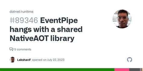 Eventpipe Hangs With A Shared Nativeaot Library · Issue 89346 · Dotnet