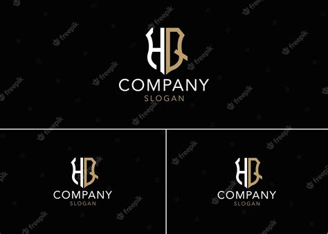 현대 모노그램 초기 편지 Hq 로고 디자인 서식 파일 프리미엄 벡터