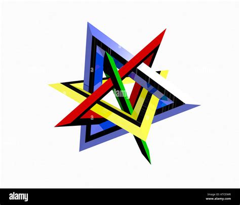 Nodes Of Triangles Exposed Stock Photo Alamy