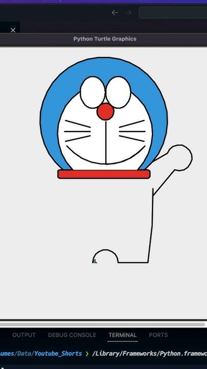 Doremon Using Turtle Pythoncode Youtubeshorts Pythonturtlegraphics Motivation Doremon