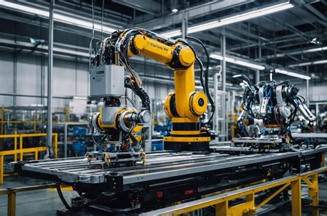 Smart Manufacturing Robots For Optimized Production In Modern Factories Premium Ai Generated Image