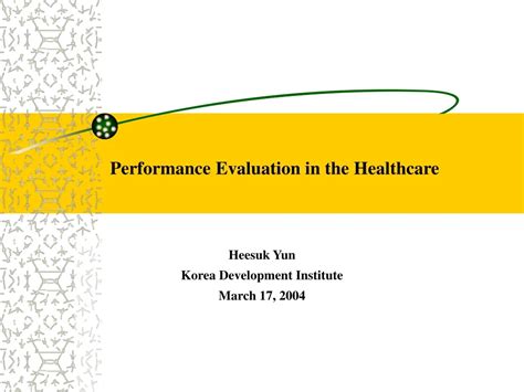 Ppt Performance Evaluation In The Healthcare Powerpoint Presentation