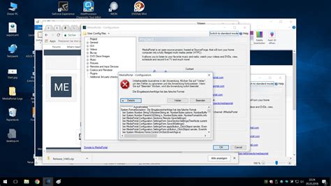 system nullreferenceexception error when opening or closing mediaportal