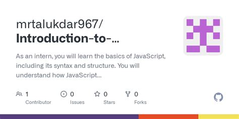Github Mrtalukdar Introduction To Javascript And Its Core Principles As An Intern You