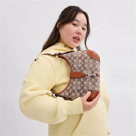 Coach® Hamptons Hobo Bag In Crystal Signature Jacquard