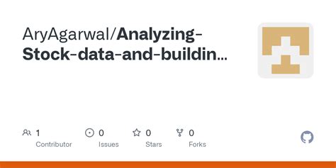 Github Aryagarwalanalyzing Stock Data And Building A Dashboard